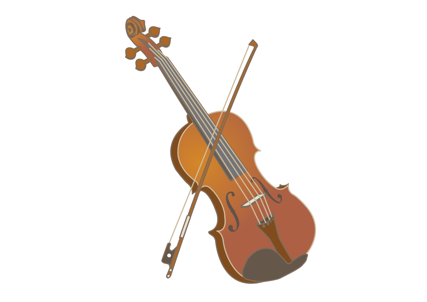 OnlineLabels Clip Art Violin And Bow